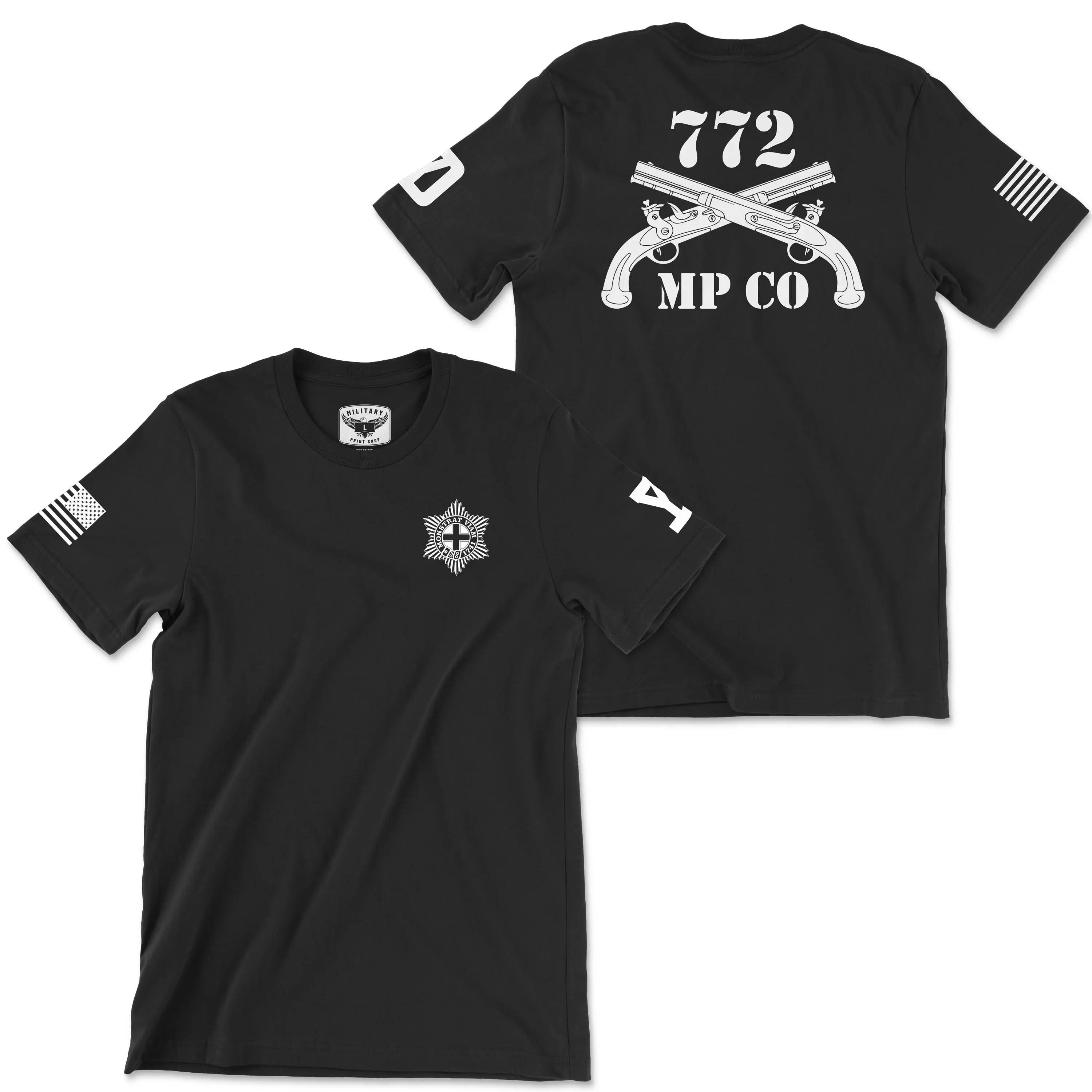 772 MP CO Black Tee – Military Print Shop