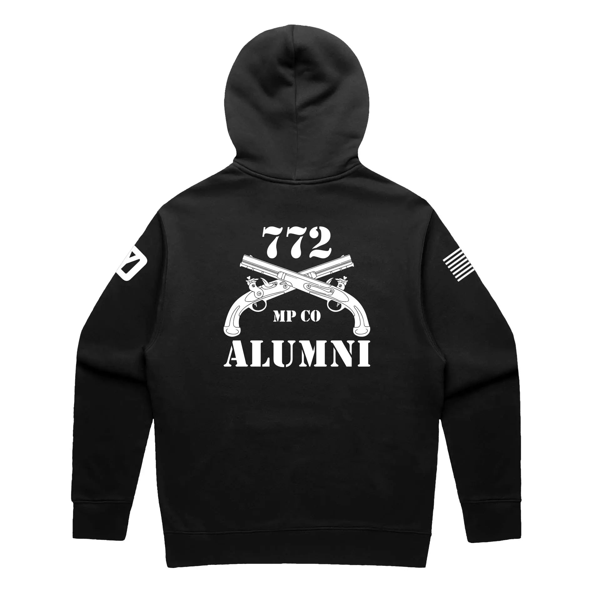 772 MP CO Alumni Black Hoodie – Military Print Shop