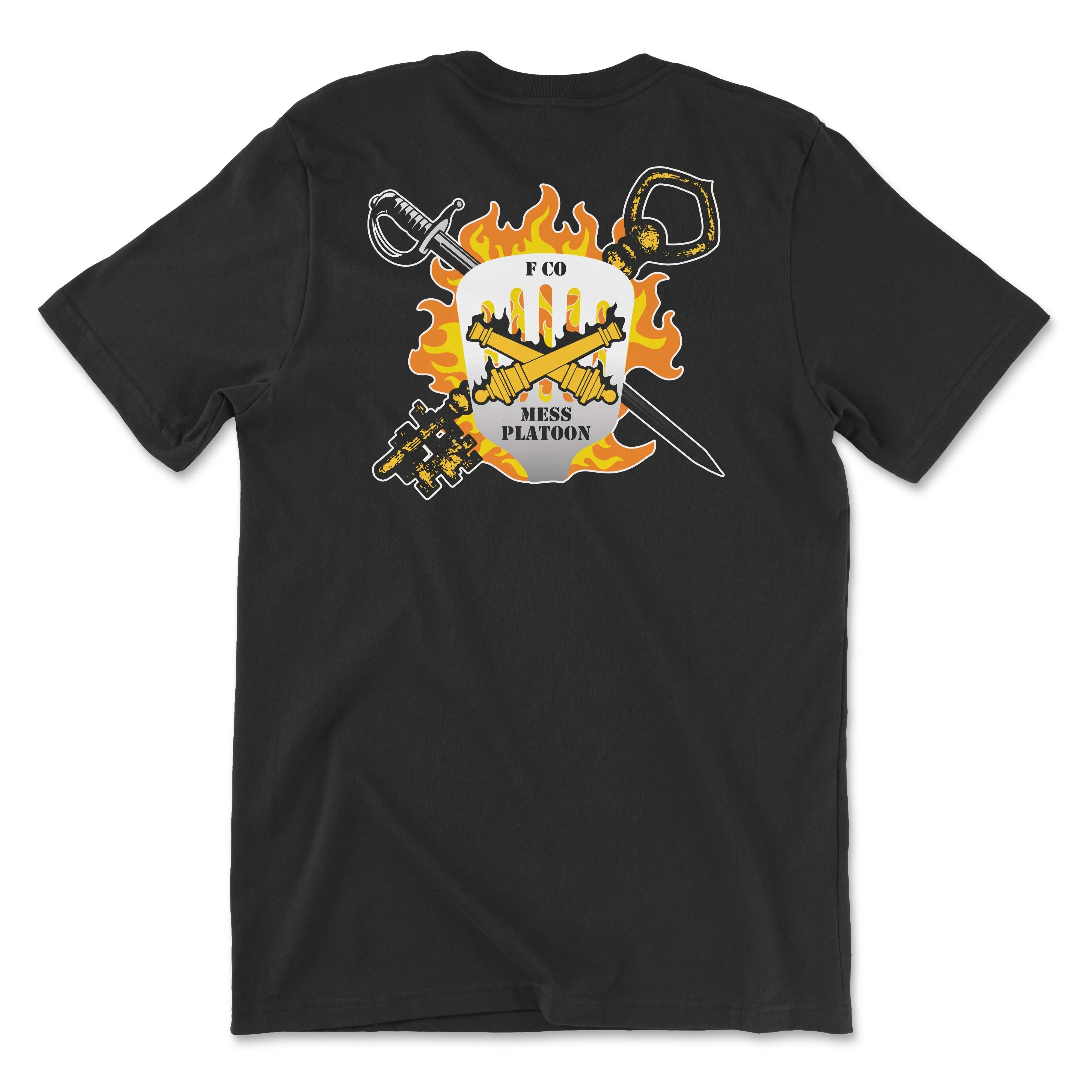 186th F Co Mess Section Black Tee – Military Print Shop